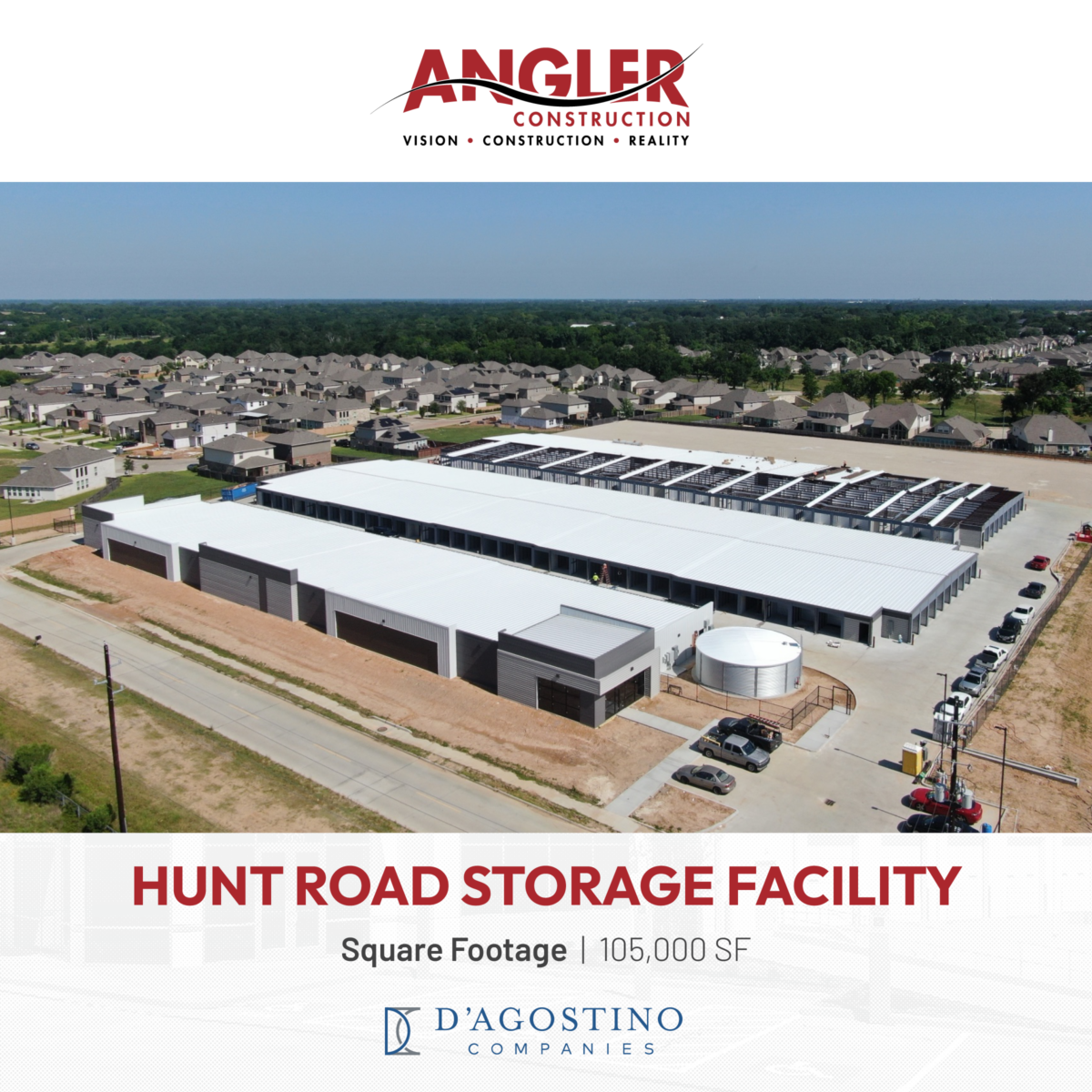 CONSTRUCTION UPDATE: HUNT ROAD STORAGE FACILITY – Angler Construction
